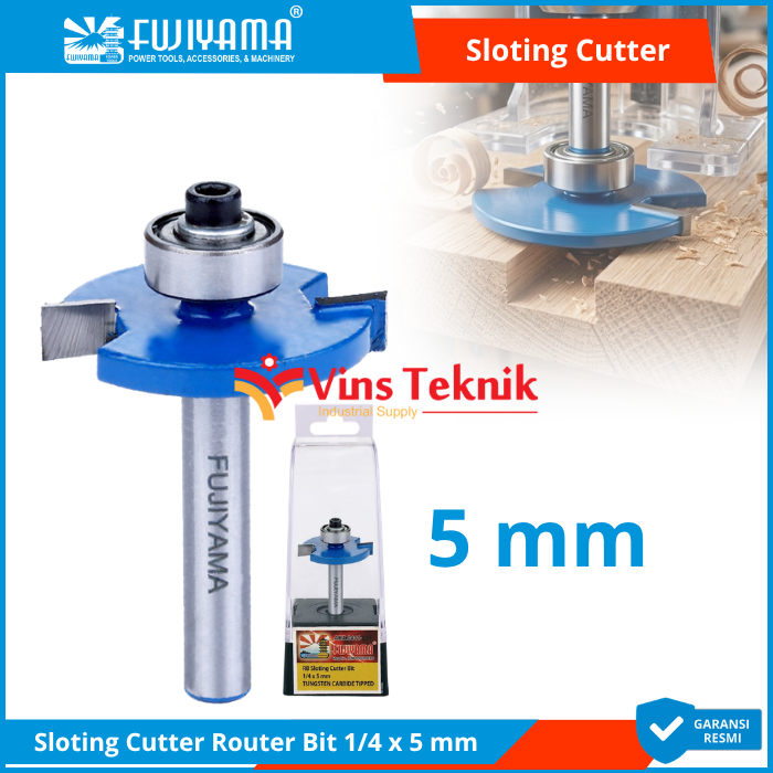 FUJIYAMA Mata Pisau Profil Kayu Tangan Sloting Cutter 1/4 x 5 mm
