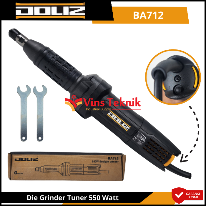 DOLIZ BA 712 Mesin Gerinda Botol Lurus Die Grinder Tuner 550Watt BA712