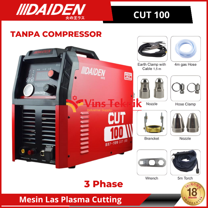 DAIDEN CUT 100 Mesin Las Potong Besi Plasma Cutting Trafo Las Welding ...